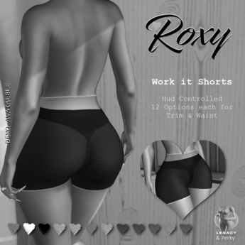 Second Life Marketplace - DEMO - ROXY - Legacy - Work it Shorts